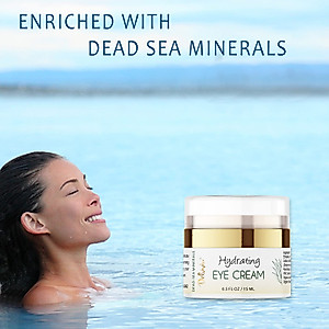 Deluvia Eye Cream Moisturizer, Under Eye and Around Eye Hydrating Eye Cream, Organic Aloe Vera, Vitamin E, Rosehip Seed Oil for Dry Skin and Wrinkles.(.5 Oz)