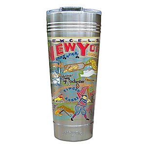 Catstudio New York State Thermal Tumbler | Triple Wall Insulation With Non Slip Bottom | Great Travel Cup for Water, Coffee, Tea, or Smoothies