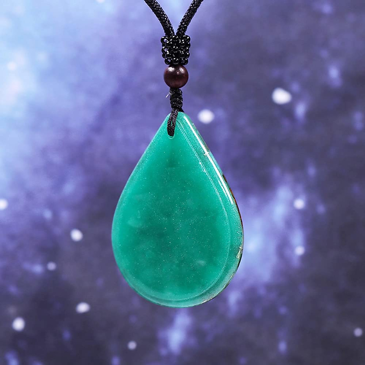 Amazonite Pendant Glow In The Dark Necklace Making Dreams a Reality - Bird of Paradise Orgone Pendant Orgone Energy Generator Necklace