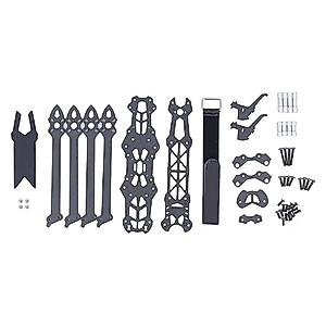 FPV Drone Frame, Racing Drone Frame Lightweight 7in H Structure Carbon Fiber 295mm for Replacement (Red)