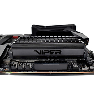 Patriot Viper 4 Blackout DDR4 RAM 64GB (2X32GB) 3200MHz CL16 1.35v UDIMM Desktop Gaming Memory Kit Compatible with XMP - PVB464G320C6K