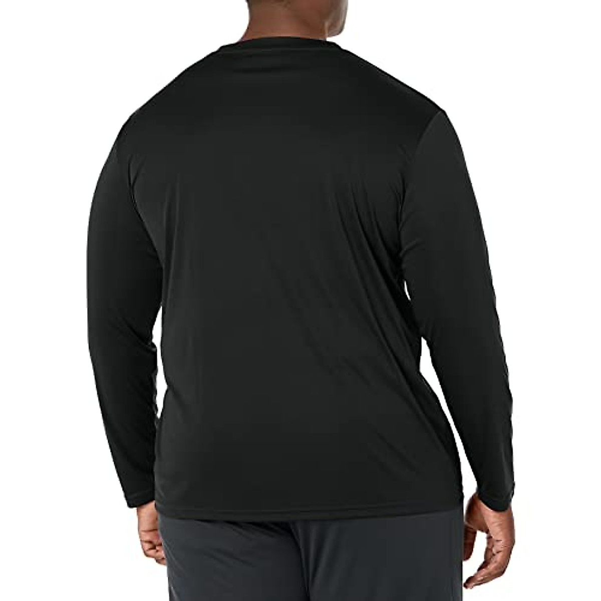 Russell Athletic Men's Standard Long Sleeve Performance Tee, Black, Large