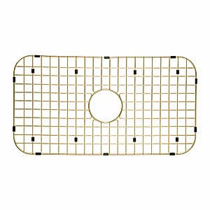 Starstar Sinks Protector Matte Gold 304 Stainless Steel Kitchen Sink Bottom Grid, Rack (27-3/16 L x 14-5/16 W)