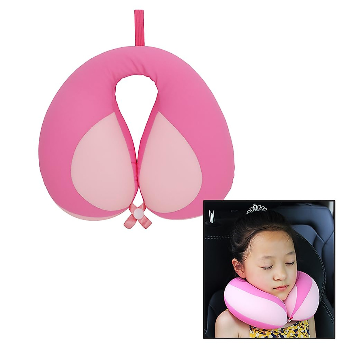 Neck Pillow Kids Travel Pillow Head Support Pillow Cute Cozy U Shape Neck Pillow for Car Seat Airplanes Train Soft Chin Neck Support Pillow Stroller Pillow Neck Protection for Boys Girls 5-12 Years