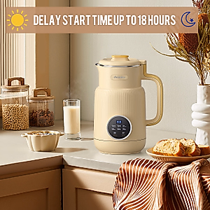 Arcmira Nut Milk Maker, 20 oz(600ml) Homemade Almond, Oat, Soy, Plant-Based Milk and Non-Dairy Beverages, Almond Milk Maker with Delay Start/Keep Warm/Boil Water, Soy Milk Maker with Nut Milk Bag