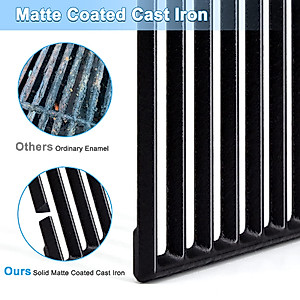 Adviace Grill Replacement Parts for Charbroil Gas2Coal 463370519, 463370516, 463340516, 463336818, 463341918, 463370518, 16 15/16'' Cooking Grates, Grill Burner, Heat Shield Plates and Crossover Tubes