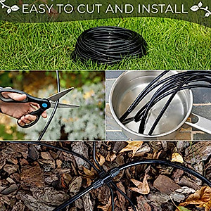 CARPATHEN 1/4 Drip Irrigation Tubing - 120 ft Black Drip Irrigation Hose Perfect for DIY Garden Irrigation System, Hydroponics, Misting Tubing, or as Blank Distribution Tubing for Any Garden Project