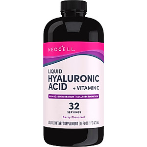 NeoCell Hyaluronic Acid Liquid with Vitamin C, Berry, 16 Fl Oz (Pack of 1) - Packaging May Vary