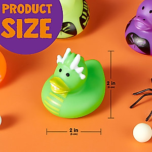 JOYIN 24 PCS Halloween Rubber Ducks, Halloween Ducks Toys for Trick or Treating Goodie Bag Fillers, Bathtub Toys Duckies for Halloween Party Favors Decorations, School Classroom Game Prizes
