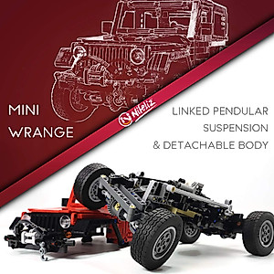 Nifeliz Mini Off-Road Car Wrange MOC Technique Building Blocks and Engineering Toy, Adult Collectible Model Cars Kits to Build, 1:14 Scale Truck Model (1287 Pieces)