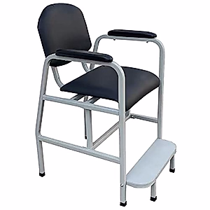 Helsevesen Heavy Duty Steel Frame Hip High Chair with Comfortable Padded Seat,Weight Capacity 500lbs