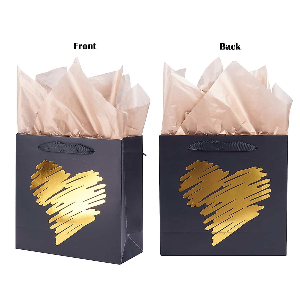 ysmile Pink Gift Bag for Girls with Tissue Paper Favor 12" Large Paper Gift Bag with Handle for Women - Mermaid