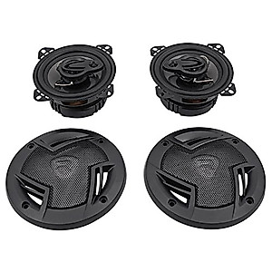Pair Rockville RV4.3A 4" 3-Way Car Speakers 500 Watts / 70w RMS CEA Rated Total