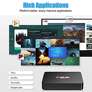 Android TV Box 10.0, T95 Super Android TV Box 2GB RAM 16GB ROM Quad-Core Media Player, Support 2.4GHz WiFi 4K H.265 3D USB 2.0, Smart TV Box Android Box for TV