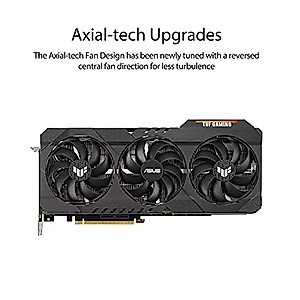 ASUS TUF Gaming NVIDIA GeForce RTX 3080 V2 OC Edition Graphics Card (PCIe 4.0, 10GB GDDR6X, LHR, HDMI 2.1, DisplayPort 1.4a, Dual Ball Bearings, Military-Grade Certification, GPU Tweak II) (Renewed)