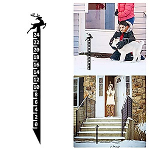 Gift 24cm Snowflake Snow Measuring Instrument Snowmobile Snow Measuring Instrument Metal Snow Measuring Ruler Outdoor Garden Ornament Torpedo Level Magnetic 6in (Black, One Size)