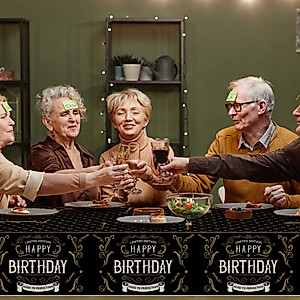 Birthday Party Supplies Disposable Tablecloth Plastic Waterproof Table Cover for 90th 80th 70th 60th 50th 40th 30th Birthday Party Decorations, 3 Pack 54X108inch