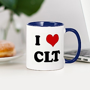 CafePress I Love CLT Mug Ceramic Coffee Mug, Tea Cup 11 oz