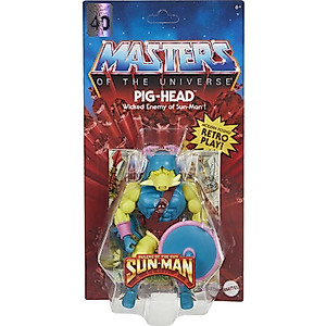 Masters of the Universe Origins Pig-Head 5.5-in Action Figures, Battle Figures for Storytelling Play and Display, Gift for 6 to 10-Year-Olds and Adult Collectors