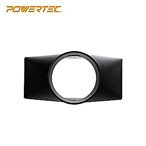 POWERTEC 70151 Dust Hood Rectangular Shape, Funneled 4-Inch Fitting By 10-Inch Wide Attachment for Dust Collection