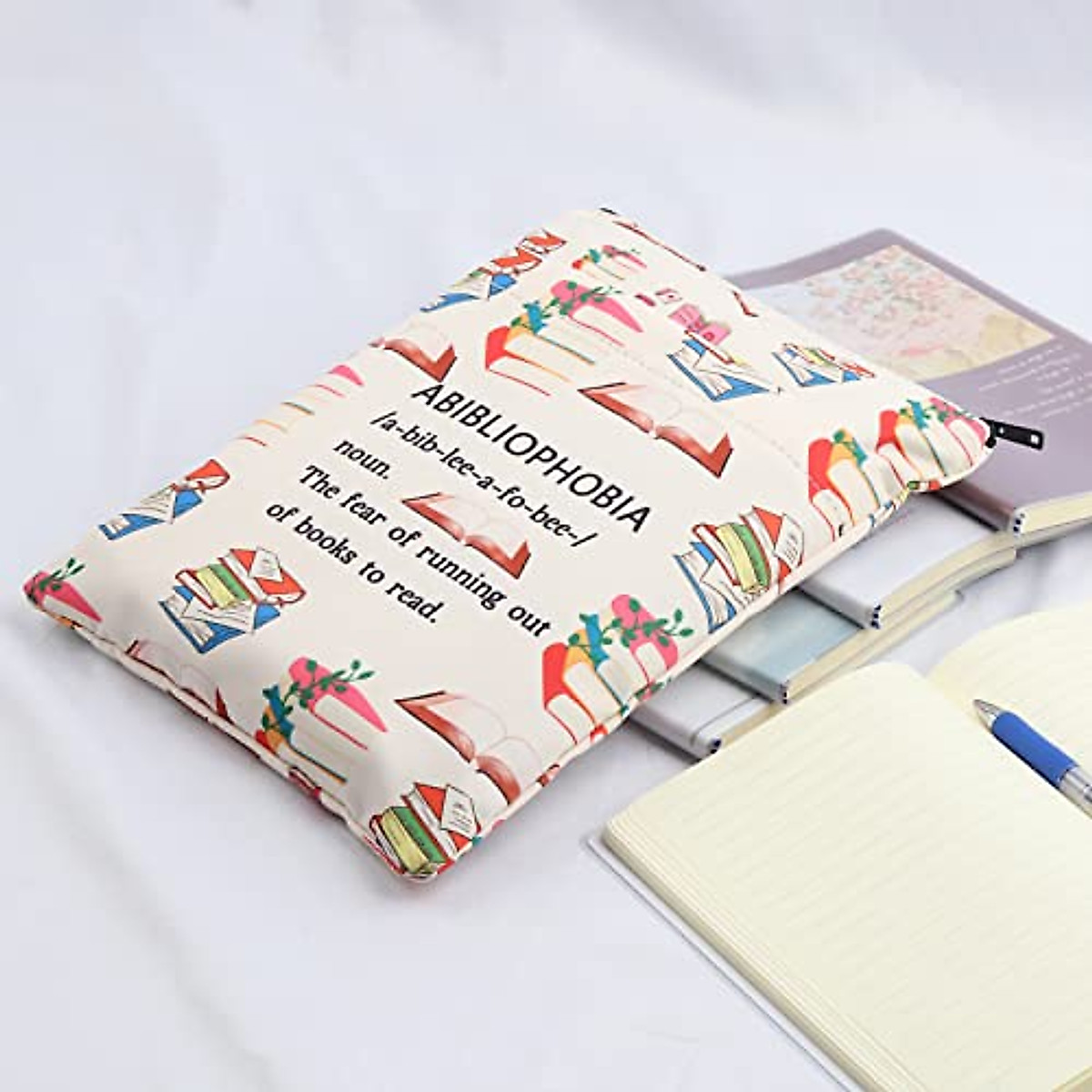 Book Nerd Book Sleeve Reading Book Protector Book Lover Gift Abibliophobia Book Cover Bookworm Gift Book Club Gift