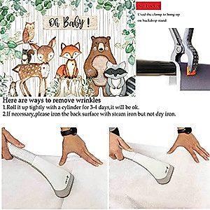 Woodland Baby Shower Backdrop Creatures Banner Fawn Animal Friends Woodland Party Supplies Decorations Woodland Gender Reveal Photo Props Background -7 x 5ft