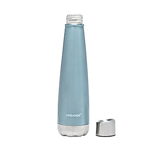 Costablue Santa Monica Vacuum Insulated Double Wall Stainless Steel Water Bottle 500 ml, Push Open & Close Lid, Reusable Water Flask – 17 Ounces, Moonlight Blue & Ocean Blue Combo