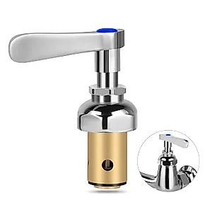 KWODE Brass Eterna Spindle Assembly Replacement Valve for Wall Mount Commercial Pre Rinse Faucet, Cold Side Lever Handle Faucet Stem Assembly Cartridge Faucet Valve, Blue