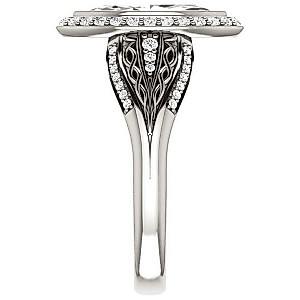 JEWELERYN 3 CT Marquise Colorless Moissanite Engagement Ring Sets for Women/Her,Wedding Bridal Ring Set, Eternity Sterling Silver Solid Diamond Solitaire Bezel Anniversary Promise Gift for Ring (4)