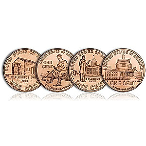 2009 P, D Bankroll sets of all Four 2009 Commerative Issue Cents Uncirculated