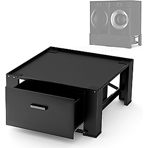 YAFF Washer and Dryer Stand - 28" Laundry Pedestals for Washer and Dryer ,Top with Panel, Steel Washing Machine Pedestal Raiser, 14.2 Inches Height Elevation
