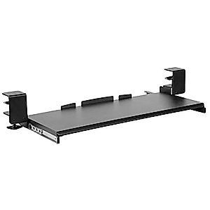 Mount-It! Clamp Keyboard Tray - Ergonomic Under Desk Pull Out Keyboard and Mouse Platform with No-Drill Easy Installation - Slides Under Desk Increase Desk Space - 27 Inch Wide