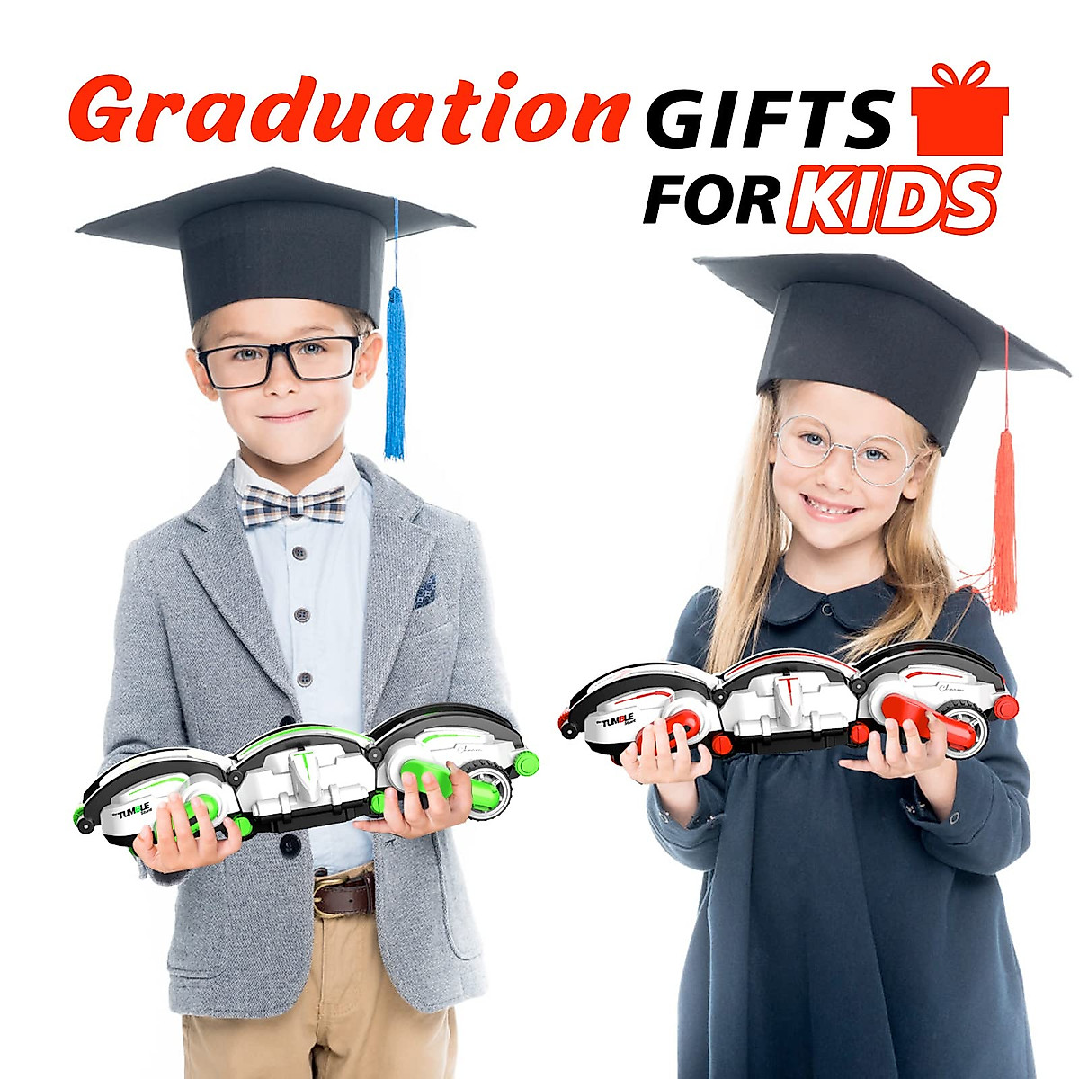 HCTENGIINE Birthday Graduation for Boys Gifts Outdoor RC Fall Toys Remote Control Snake, RC Stunt Snake 360° roll Toys，2 Batteries 30+min，Toys for 6+ teen boys, Green toy