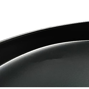 Fineget Rotating Spice Rack Organizer for Cabinet Kitchen 2 Tier Large Metal lazy Susan Spinning Turntable Tiered Vertical Storage Rack Self Black