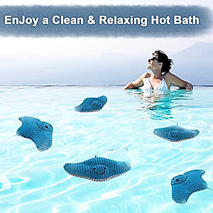 Hot Tub Scum Absorber Spa Cleaner, Reusable Oil Absorbing Sponge for Pool, Hot Tub, SPA, Absorbs Scum,Oil, Slime and Grimes, Must Have Hot Tub Cleaning Accessories for Adults and Kids(2 pack）