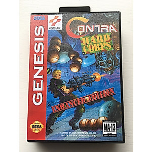 Contra: Hard Corps Enhanced Edition (Sega Genesis / Megadrive) - Reproduction Cartridge with Clamshell Case and Manual