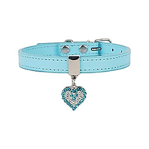 Girl Cat Collar with Bell Pet Buckle Dog Chain Cute Pet Peach Heart Dog Collar Diamond Bling Girl Small Puppy Rhinestone Cute Bowtie Pet Collar Rope