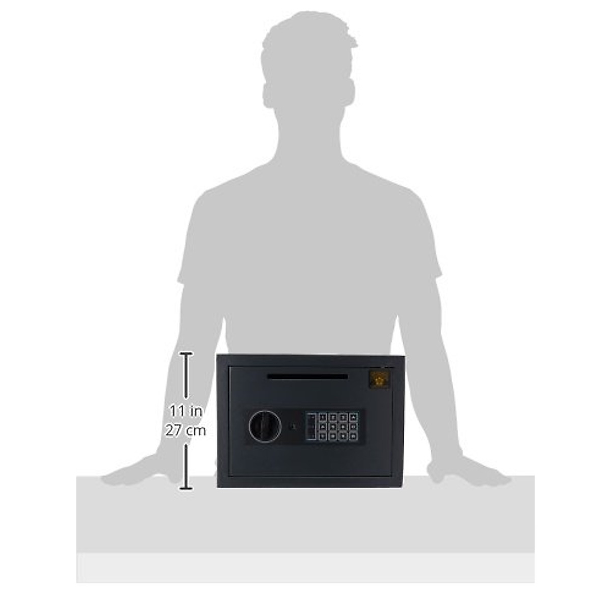 Drop Safe - Digital Safe Compact Steel Money Security Box with Keypad - Deposit Cash Easily – For Home or Business by Paragon Safe - Black