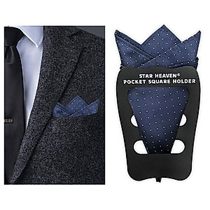 Pocket Squares Holder For Men, Best Accessories for Suits, Tuxedos,Vests and Dinner Jackets, 1Pack Assorted.