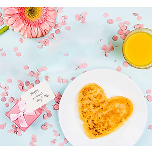 TAOUNOA Heart Shaped Cake Pans for Valentine's Day and Home Baking, 4 Inch and 6 Inch Set of 2, Aluminum Cake Pans with a Removable Bottom