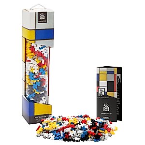 PLUS PLUS - Inspired - Mondrian, Composition A - 350 Pieces - Open-Ended, Art Construction Building Toy, Interlocking Mini Puzzle Blocks