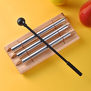 Three Tone Meditation Chime, Trio Hand Chime Bell Percussion Instrument for Yoga, and Teachers’ Classroom Management