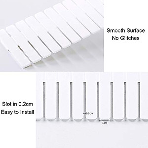 Drawer Organizers - DGQ 40Pcs Drawer Divider Strips 2.75” High Adjustable Separators for Closet, Office Desk, Kitchen Storage, Dresser, Makeup Tools, Socks