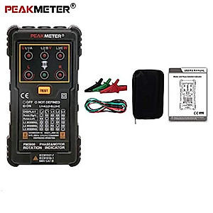 PEAKMETER PM5900 3 Motor Rotation Indicator Meter Sequence Tester Rotary Field Indicator 3 Phase System Motor Testing Multimetro