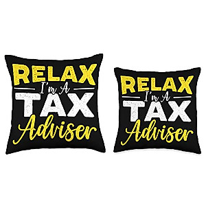 Tax Consultant Accounting SteMi Apparel Relax Adviser CPA Accounting Tax Consultant Throw Pillow, 18x18, Multicolor