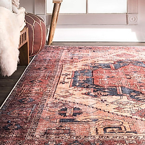 nuLOOM Leslie Transitional Printed Accent Rug, 3x5, Peach