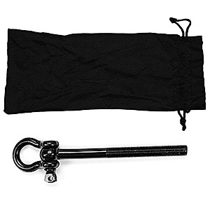 Kojem Steel Tow Hook Compatible with 2014-2023 Corvette C7 C8 Mid Engine Front/Rear Tow Hook Trailer Hitch Replacement for 15234068 Black