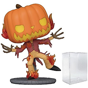 POP Disney: The Nightmare Before Christmas 30th Anniversary - Pumpkin King Funko Vinyl Figure (Bundled with Compatible Box Protector Case) Multicolored 3.75 inches
