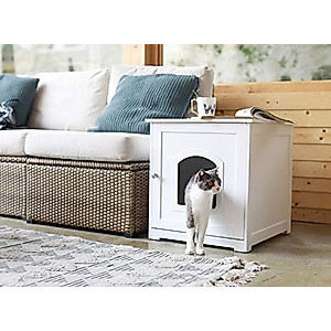 zoovilla Kitty Litter Loo – Hidden Litter Box Furniture, White
