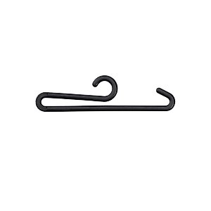 NAHANCO SH2-100 Plastic Sock Hangers, Curved Bar, 3 7/8", Black (Pack of 100)